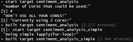 Parallel Computing with targets package